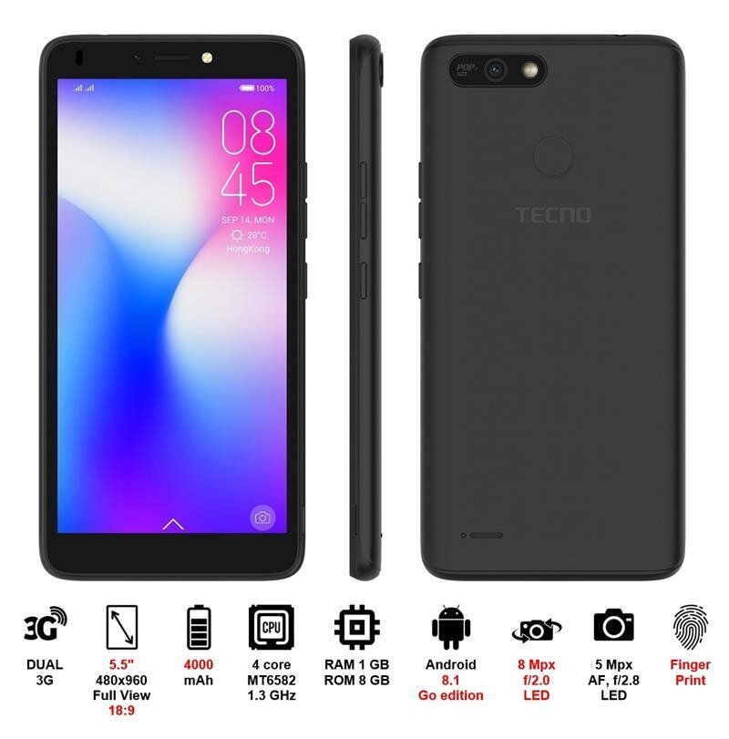 Купить Смартфон TECNO POP 2 Power (B1P) 1/8Gb DUALSIM Midnight Black ...